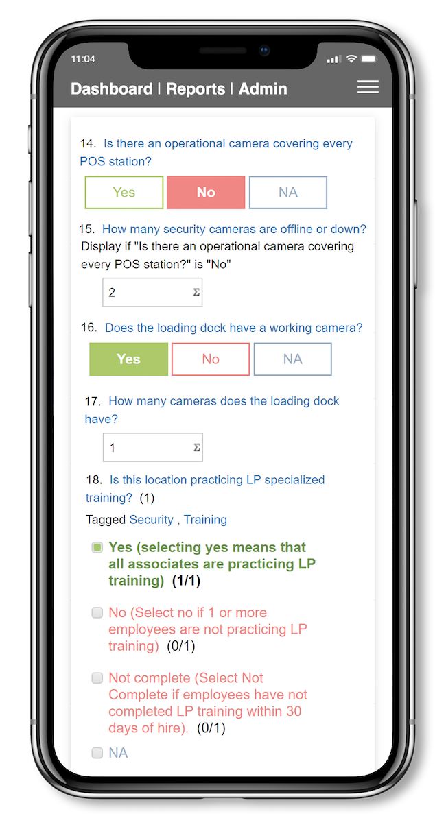Loss Prevention Inspections, Action Plans, Tasks and Corrective Actions